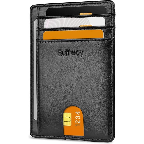 Accessories | Buffway Slim Minimalist Front Pocket Leather Wallets For ...